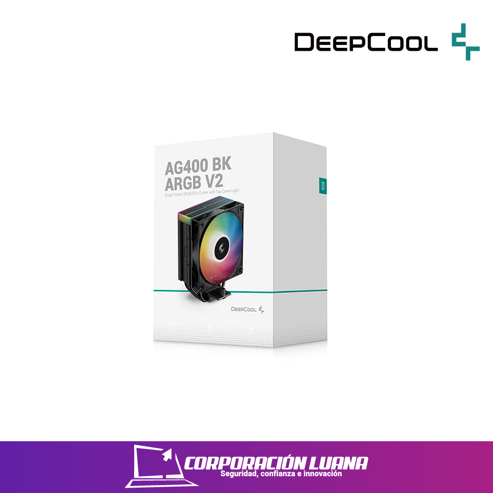 COOLER PARA PROCESADOR DEEPCOOL AG400 BK ARGB V2